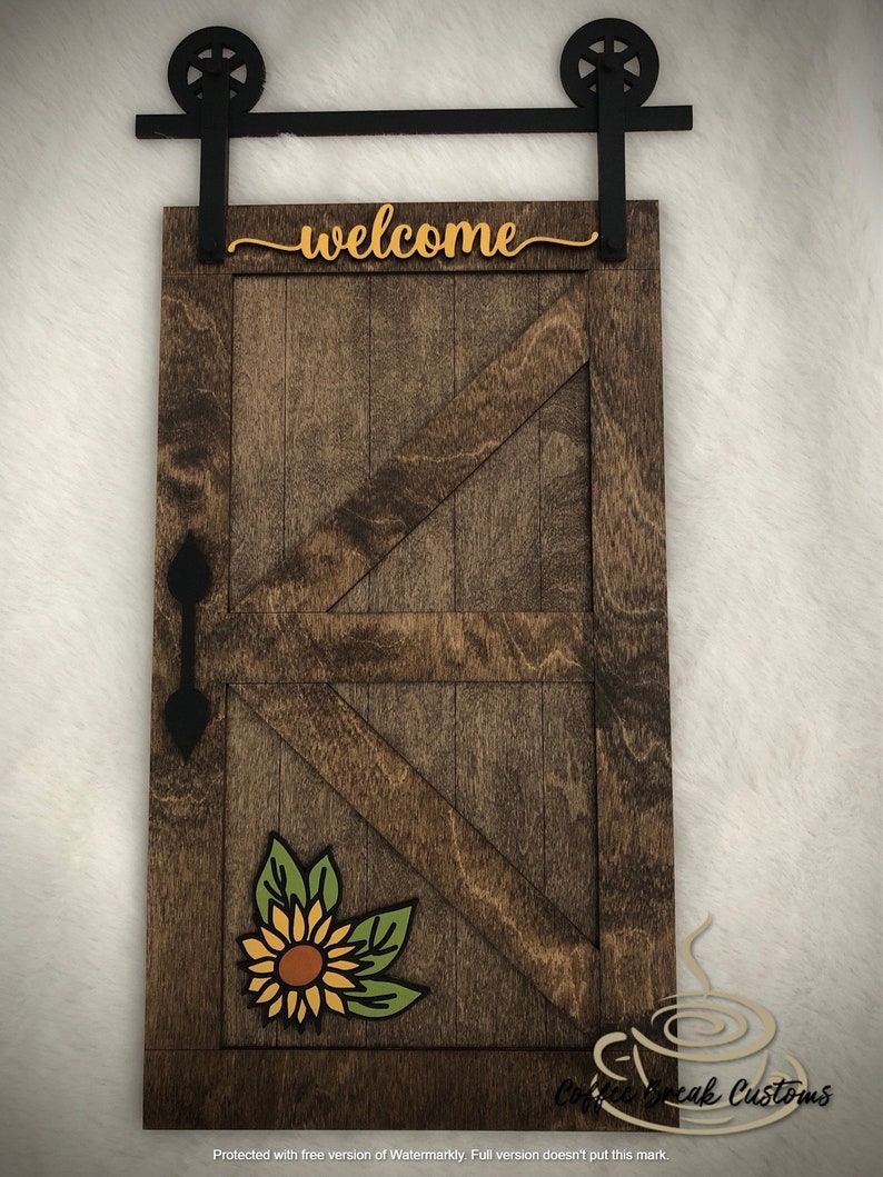 Barn Door Wall Sign SVG With Many Add-ons - Etsy