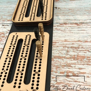 Travel Cribbage Board Digital File for Leather or Wood, Crib Board SVG ...