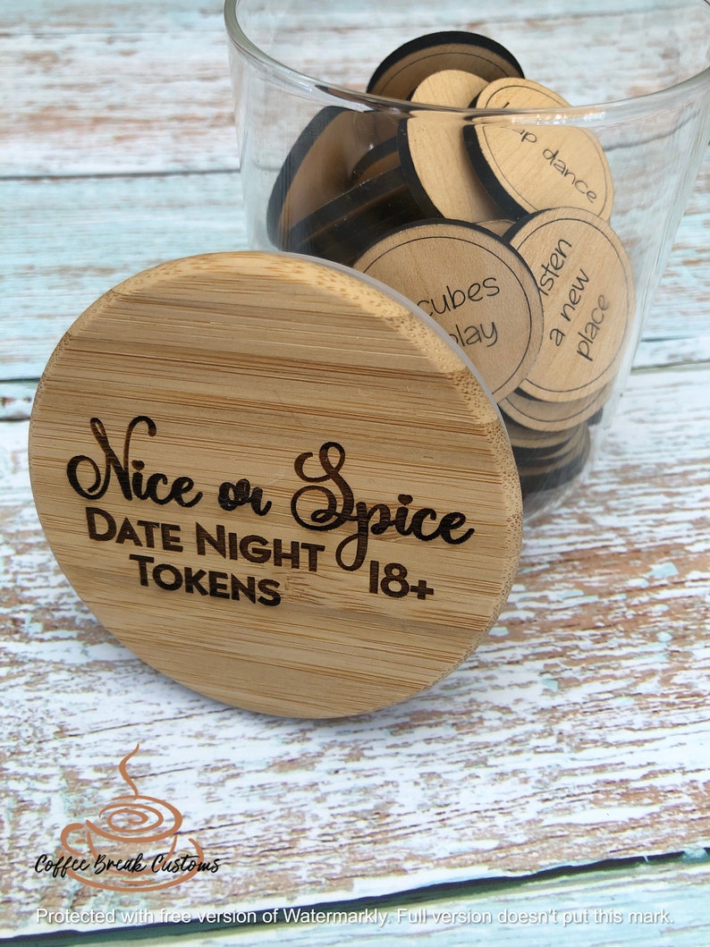 Nice or Spice Date Night Tokens for 18 Plus SVG, Digital File Only ...