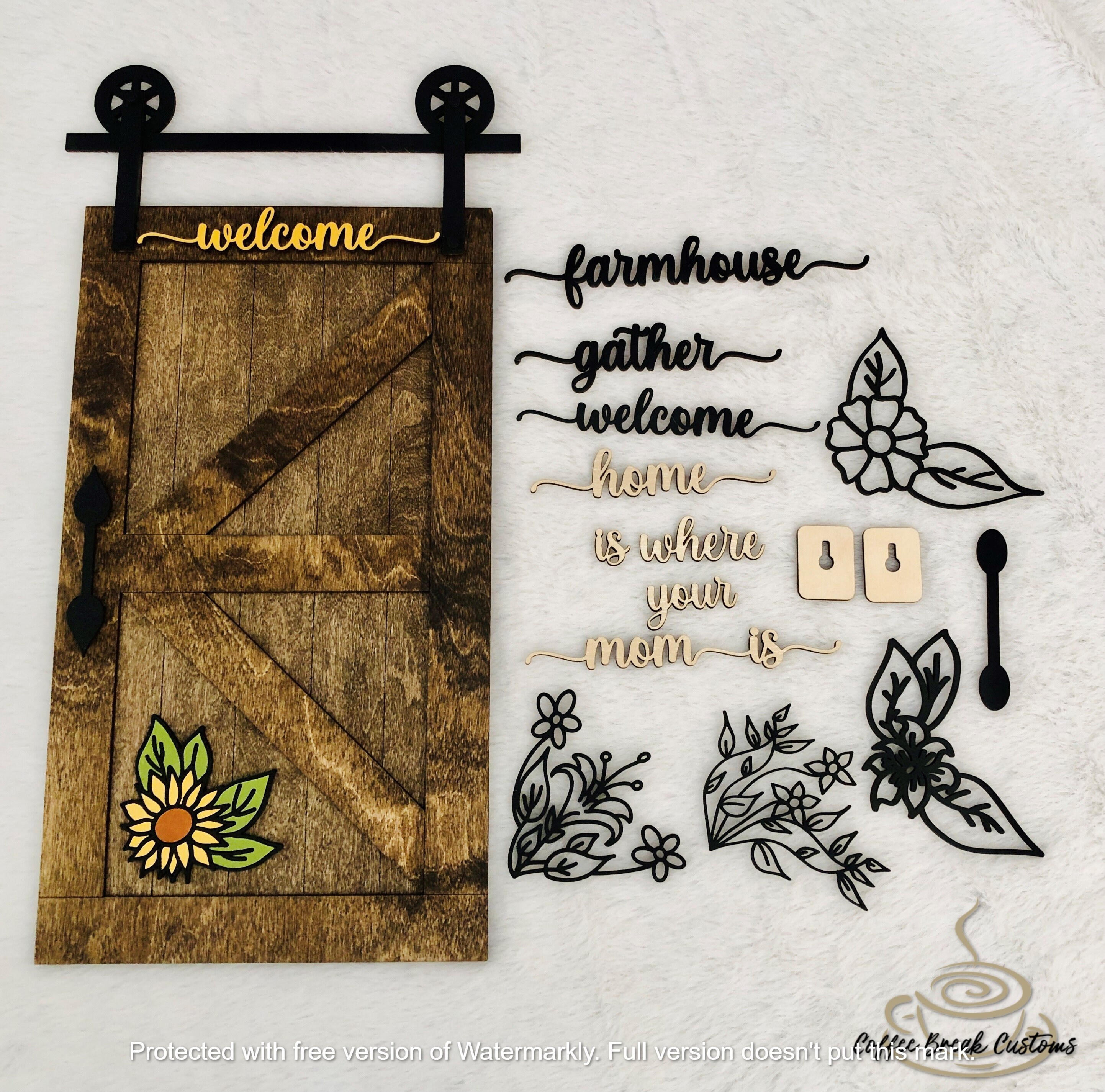 Barn Door Wall Sign SVG With Many Add-ons - Etsy