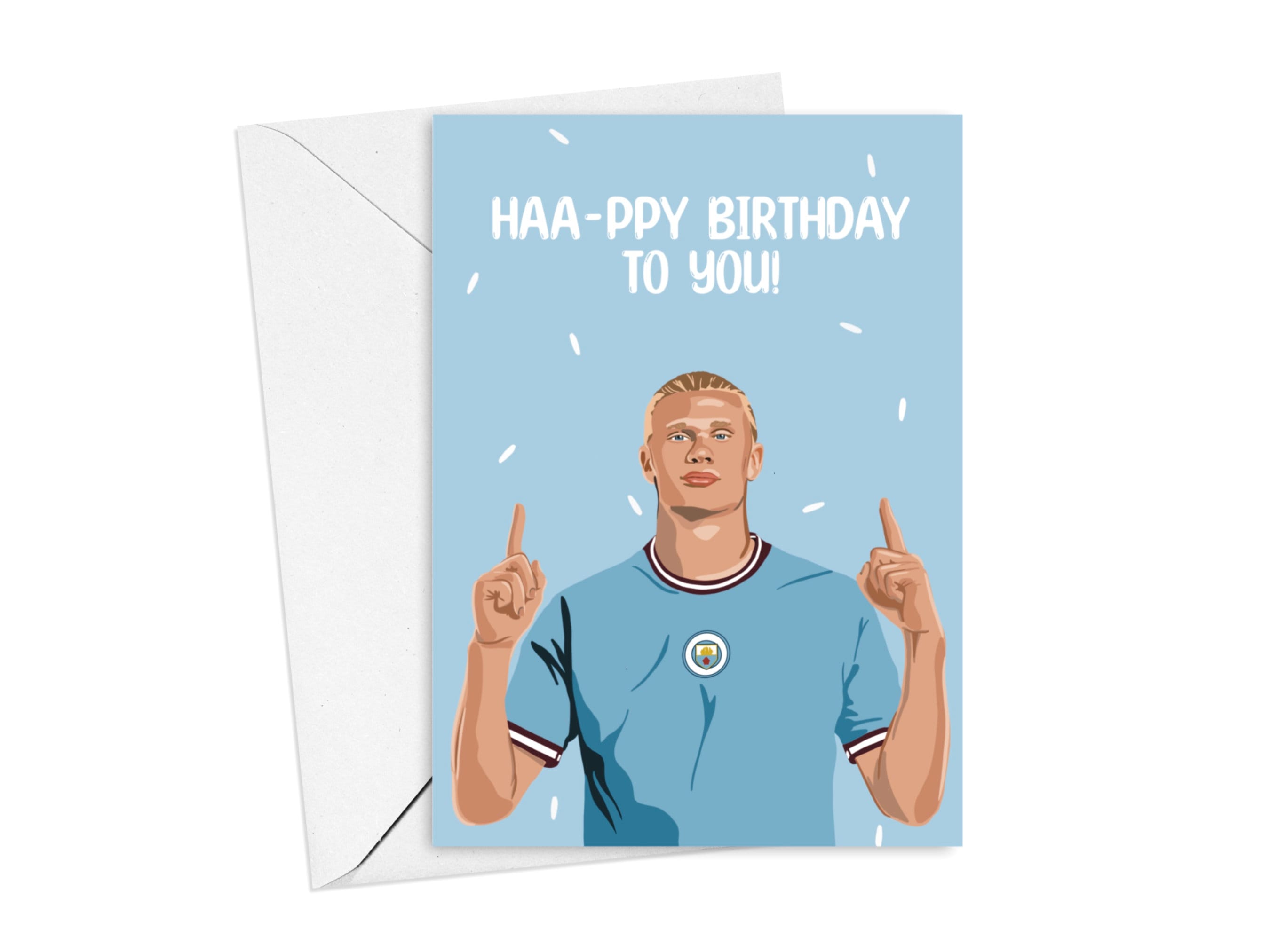Man City Birthday Card Erling Haaland - Etsy UK