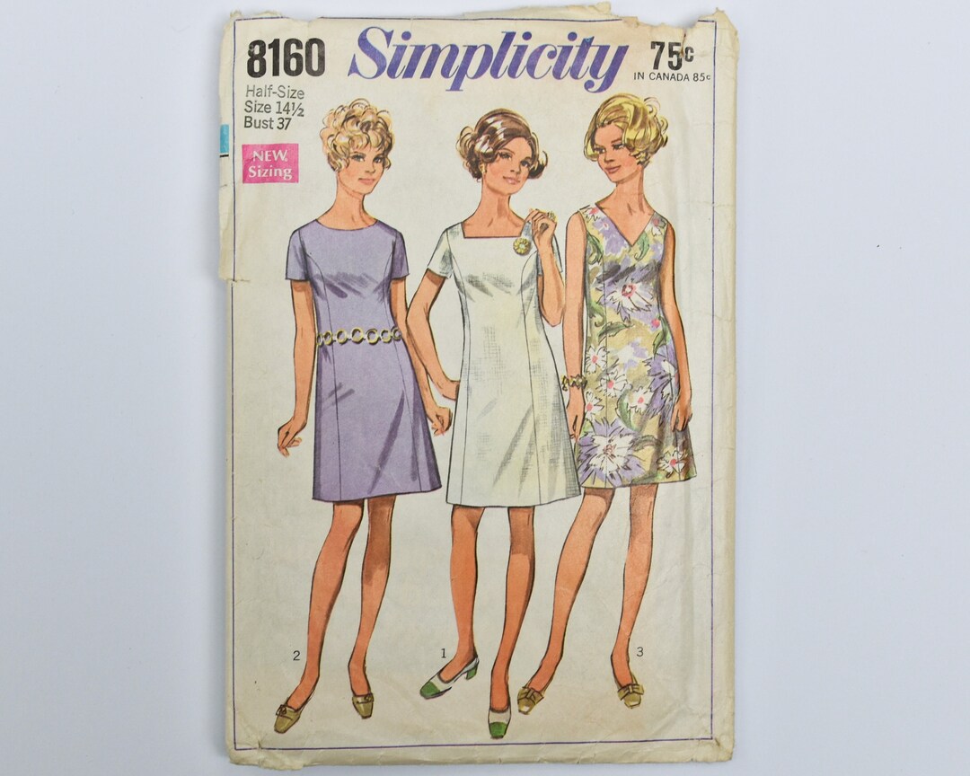 Simplicity 8160 Dress Jumper Pattern Size 14 - Etsy