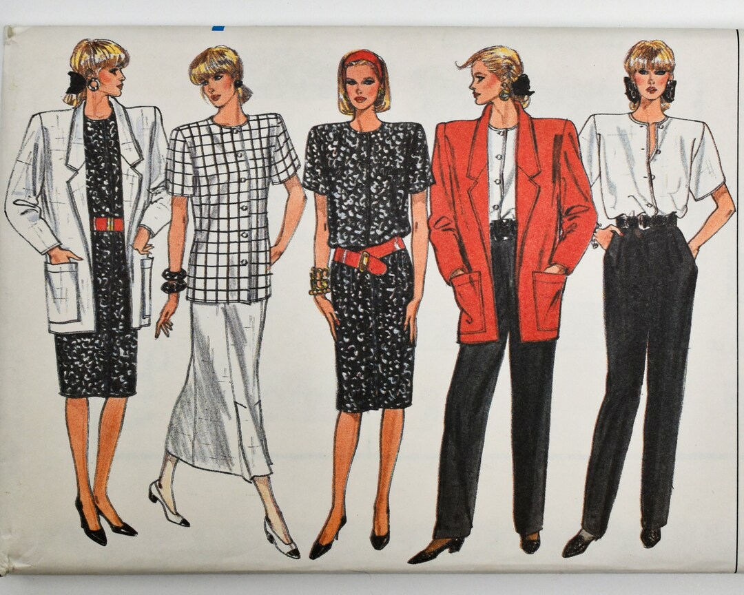 Vogue 9823 Blouse Jacket Skirt Pants Pattern Size 8-10-12 - Etsy