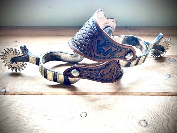 Custom Tooled Leather Spur Straps - Etsy