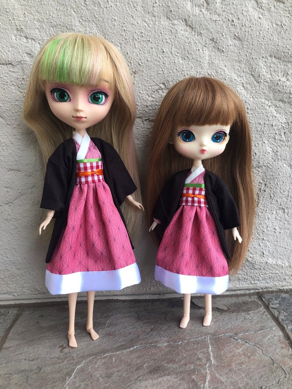 Pullip Dal Dress Clothing Obitsu demon Girl Asanoha Kimono - Etsy