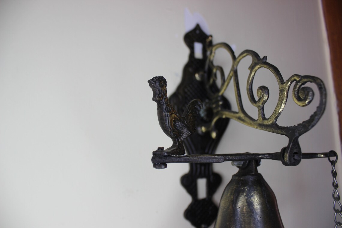 Front Door Bell Vintage Solid Brass Gate Bells Antique Door - Etsy