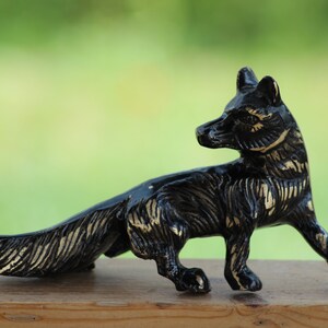 Fox Statue Fox Figurine Fox Sculpture Vintage Brass - Etsy
