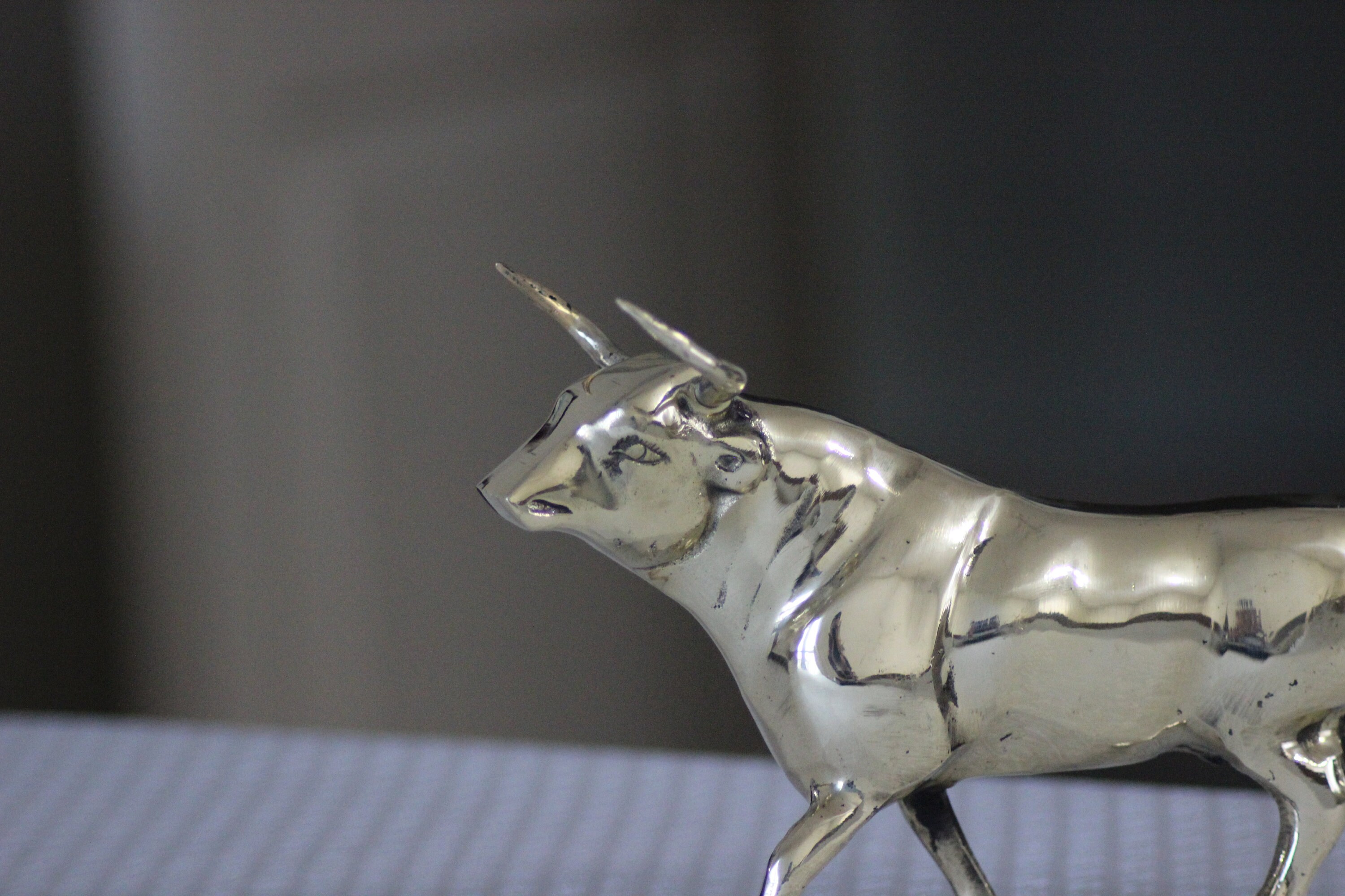 Gold Bull Wall Street Bull Statue Bull Sculpture Table | Etsy