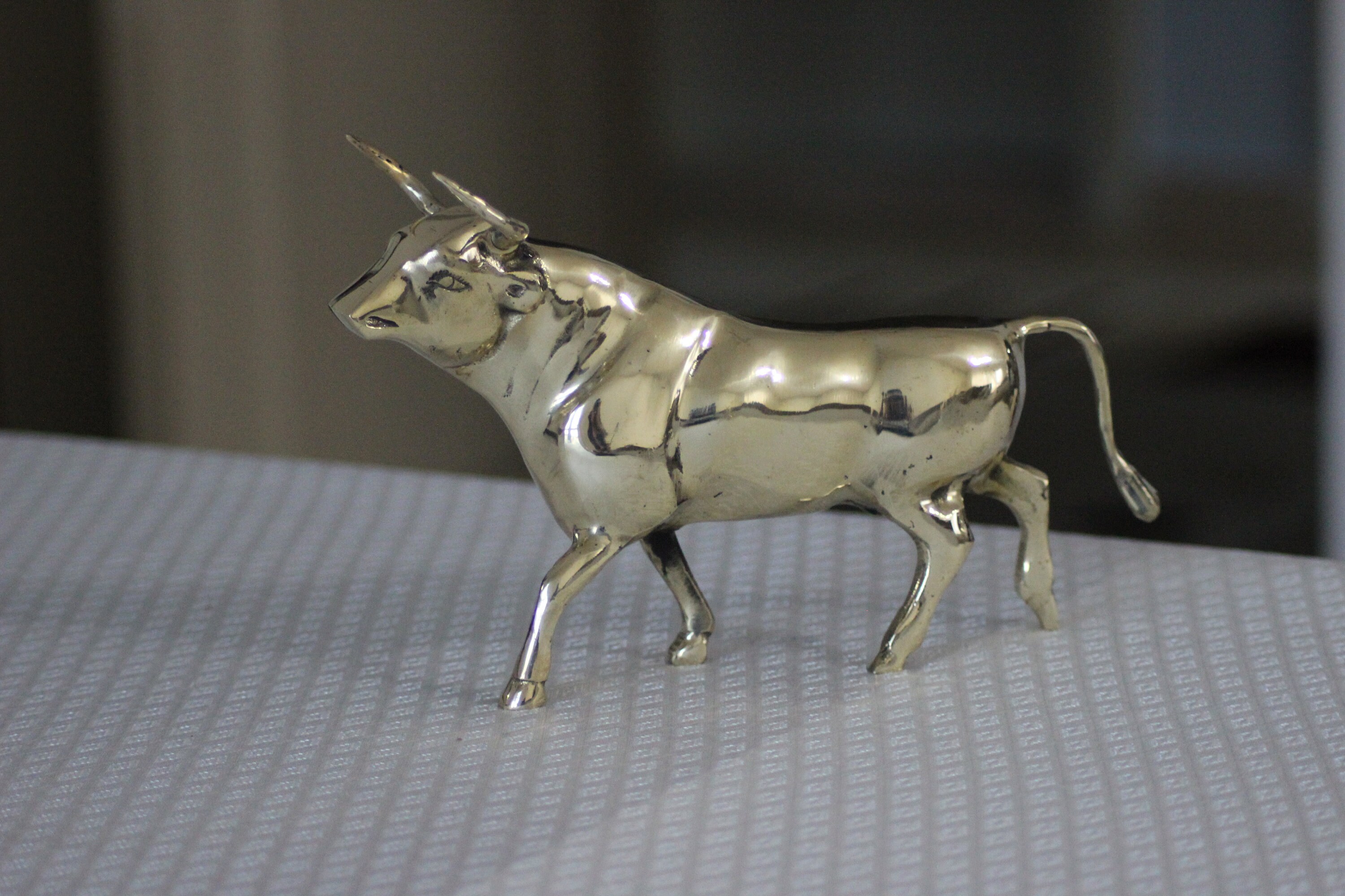 Gold Bull Wall Street Bull Statue Bull Sculpture Table | Etsy