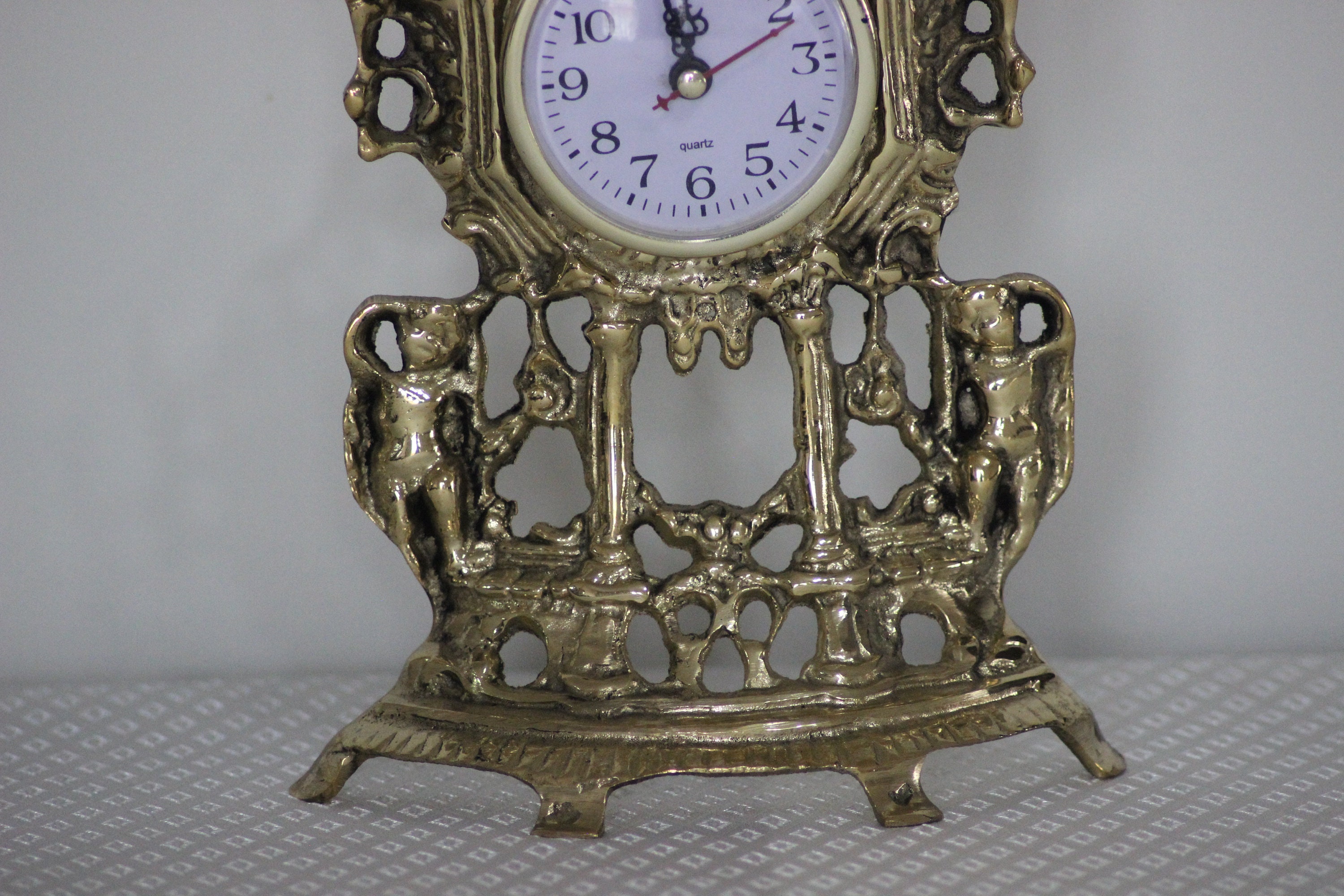 Brass Clock Clock Vintage Clock Table Decorations Clocks | Etsy