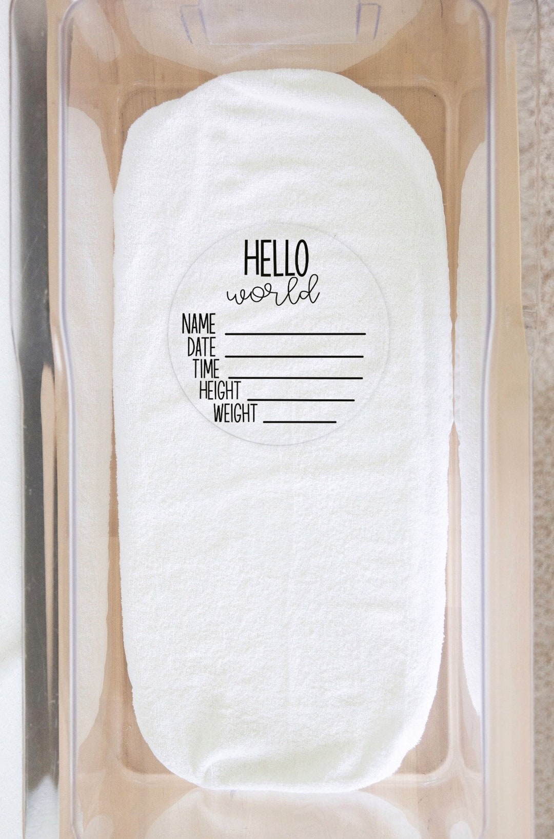 Baby Sign - Acrylic Circle - New Baby Sign - Acrylic Birth Announcement ...