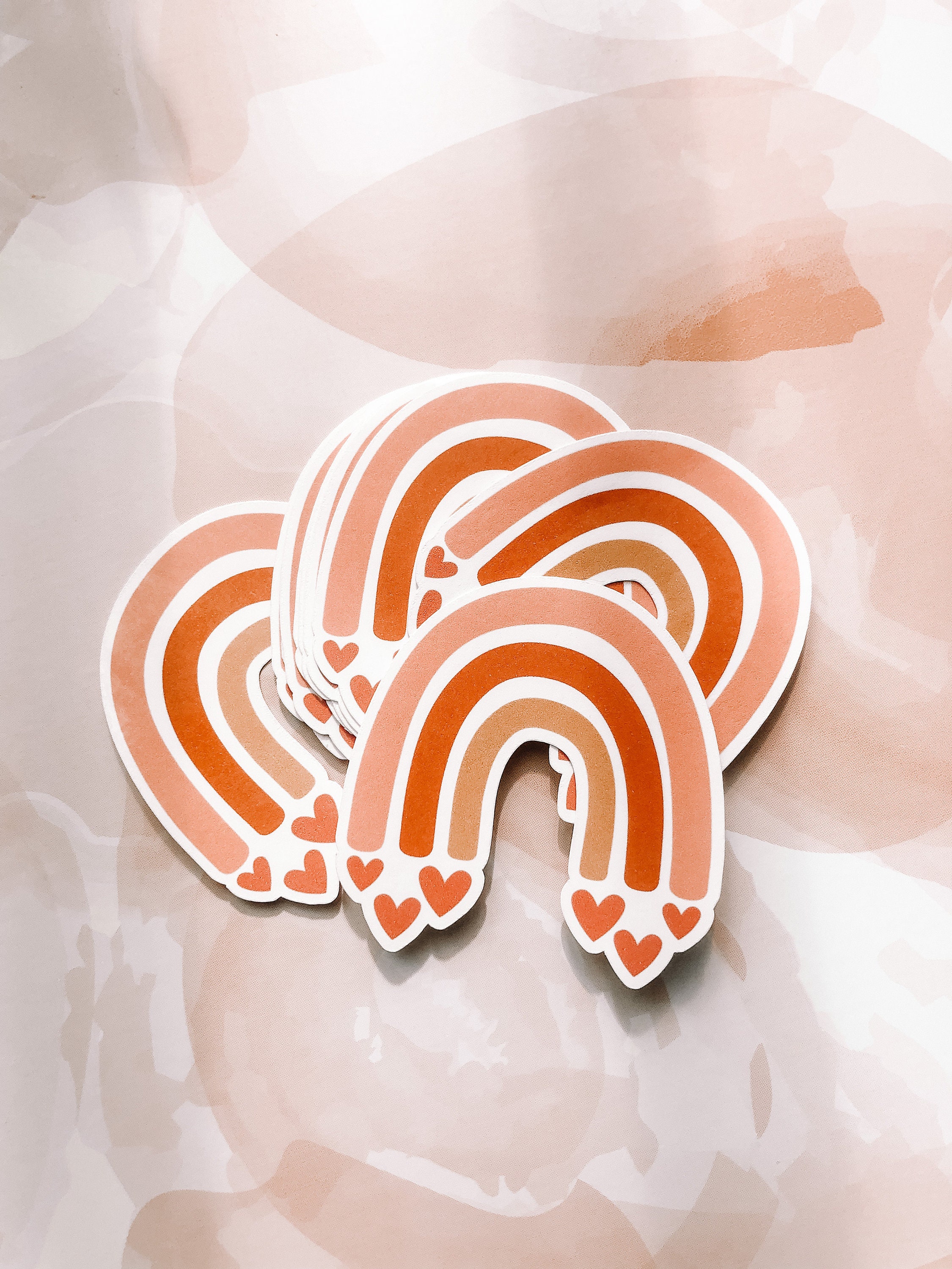 Boho Rainbow Hearts Stickers Stickers Boho Stickers Rainbow Stickers ...