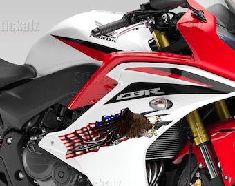 American Flag Rip Style 2 Motorcycle Dirt Bike Go Kart Race - Etsy