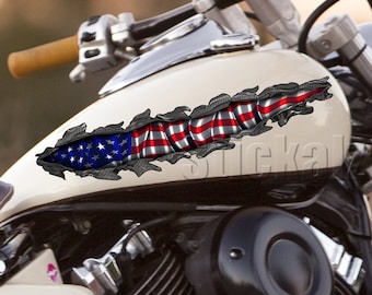 American Flag Rip Motorcycle Dirt Bike Go Kart Race Car Golf - Etsy