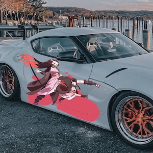 Anime Girl Car Side Graphics: Japanese Manga Vinyl Decal - Etsy