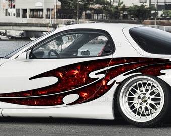 Ripped Metal Full Color Car Vinyl Design Racing Car Decal - Etsy