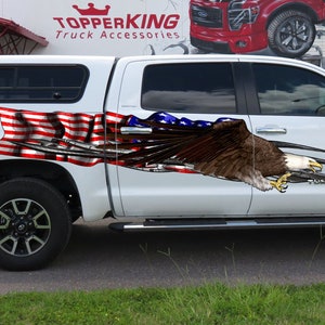 US Eagle Car Wrap, Car Vinyl American Pride Car Graphics, 3D US Flag ...