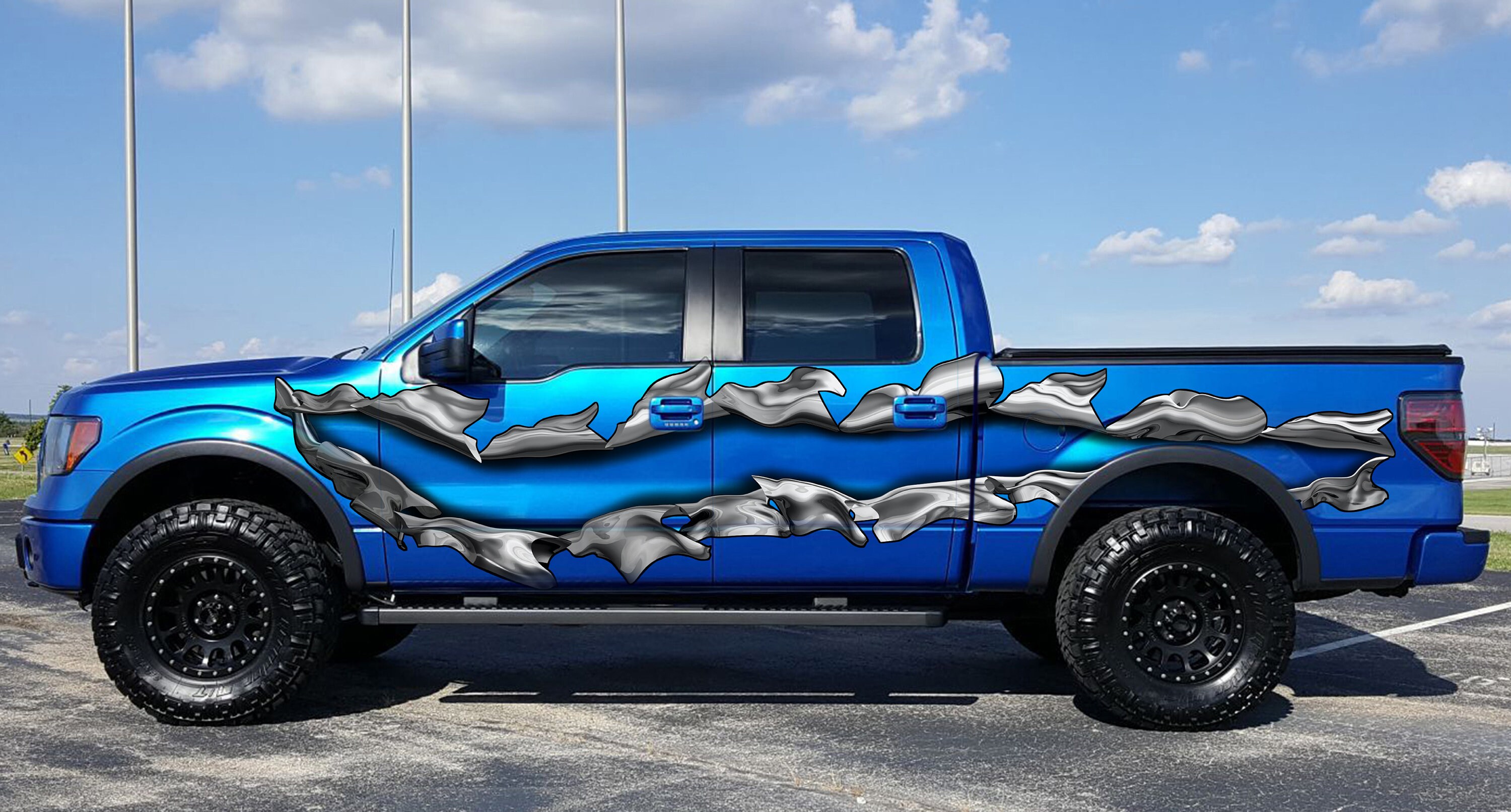 Ripped Metal Car Decal Ripped Metal Full Color Car Vinyl - Etsy