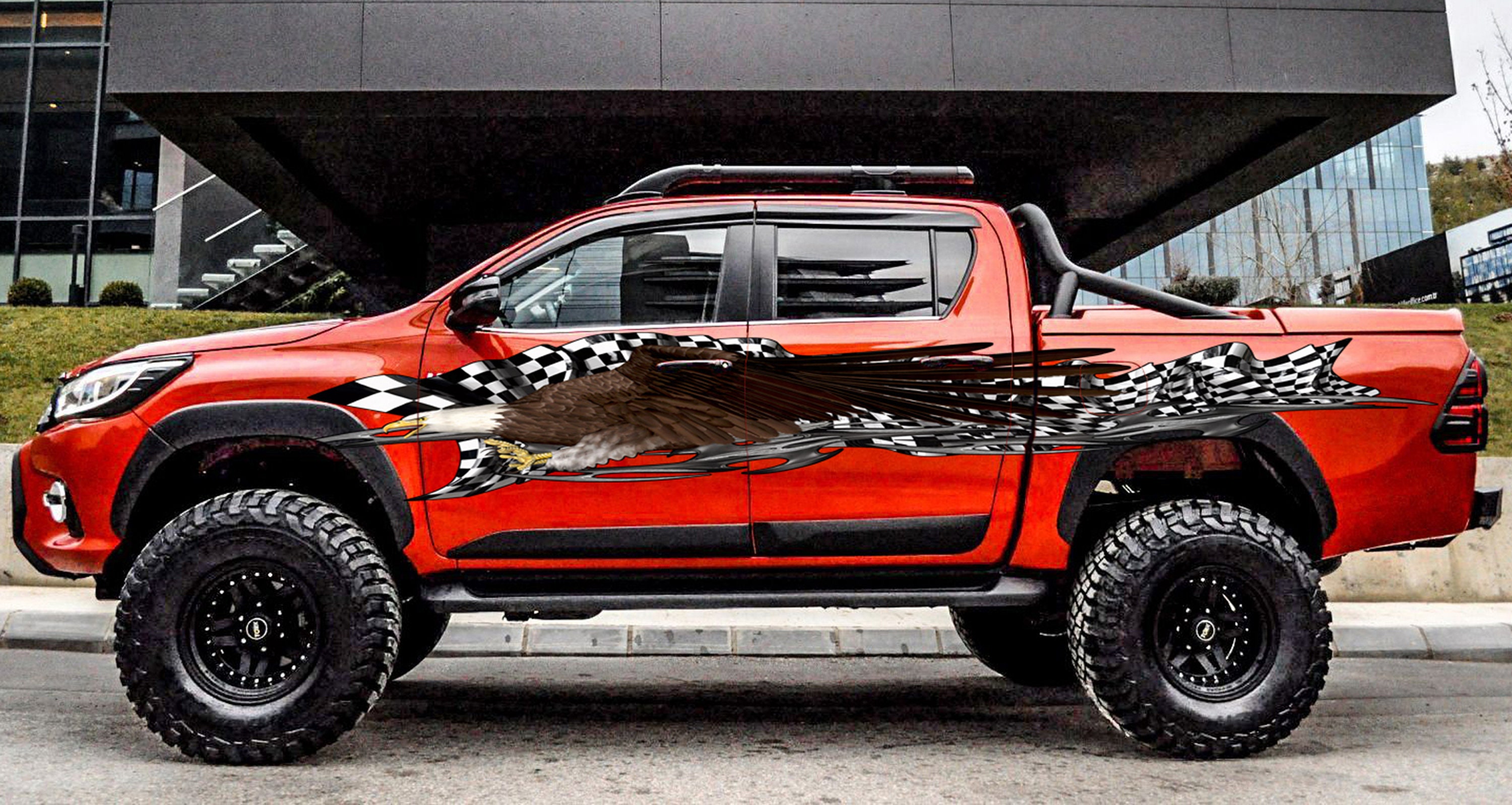 Checkered Flag Full Color Car Decal Racing Flag Wrap - Etsy