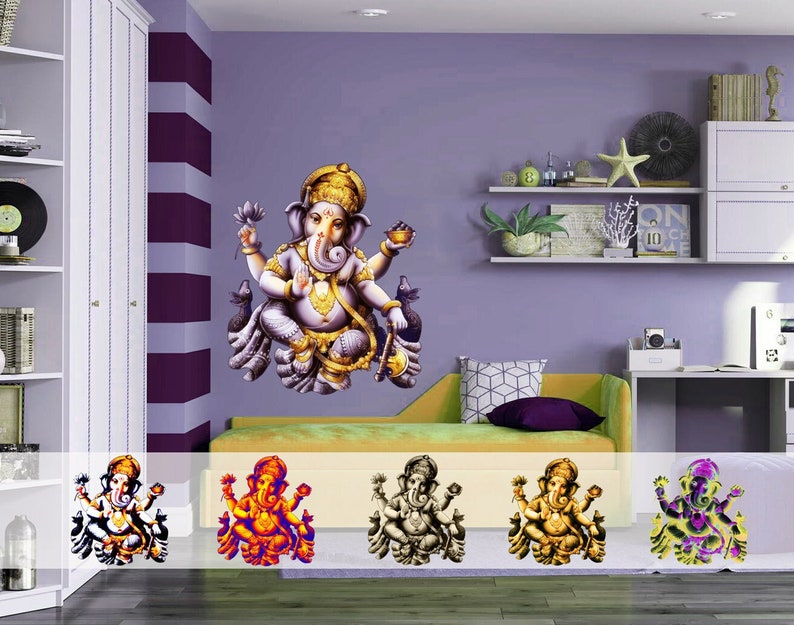 Ganesha Indian Culture of India Wall Sticker Vinyl Hindi Decals Decor ...