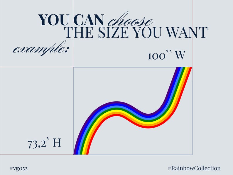 Custom Wall Decal Rainbow Stripes Home Decor Boys Classic Retro Pastel ...