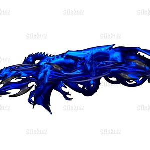 Dragons Car Decal, Full Color Side Graphics, 3D Dragons Racing Stripes ...