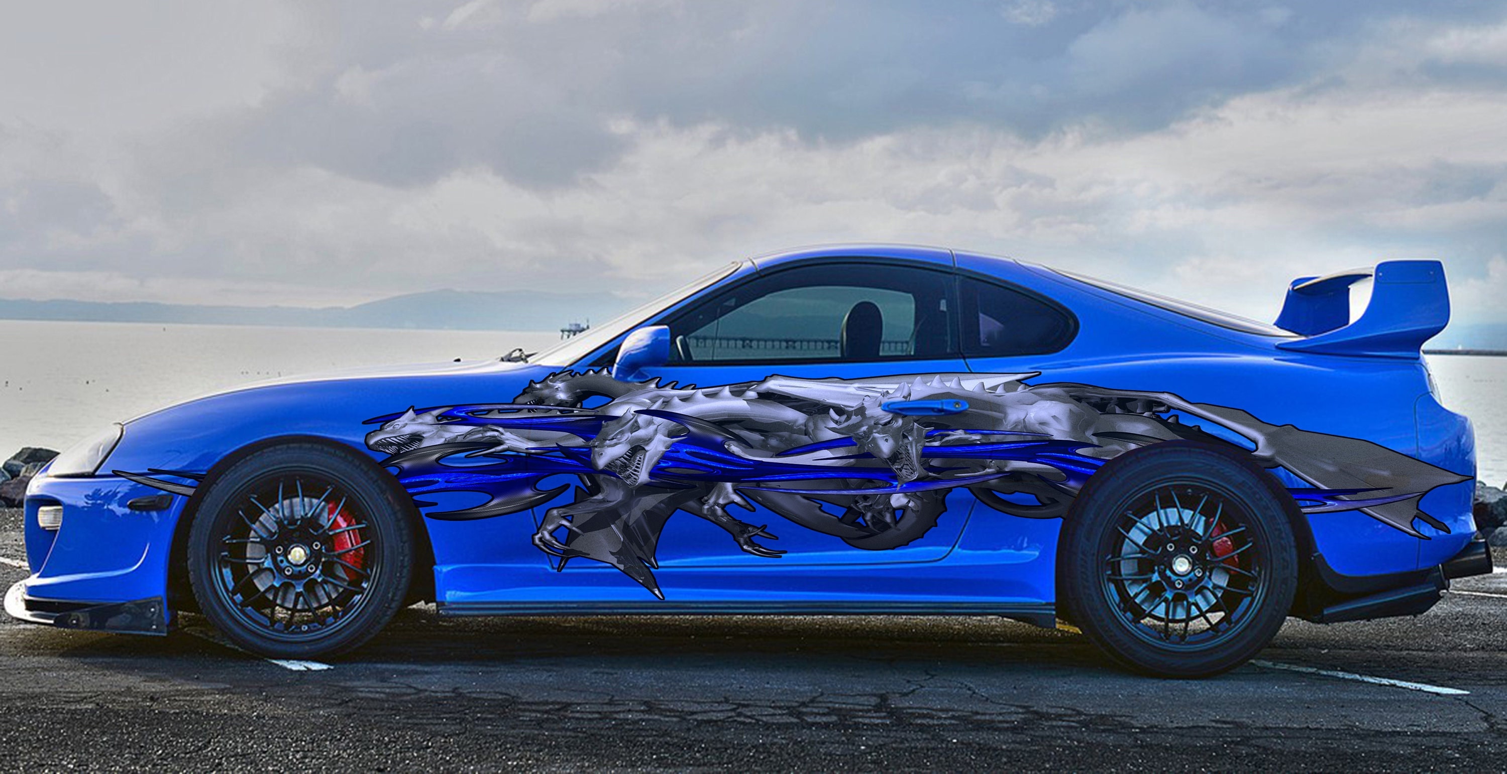 3D Effect Realistic Dragons Car Wrap Vinyl Stickers Dragons - Etsy