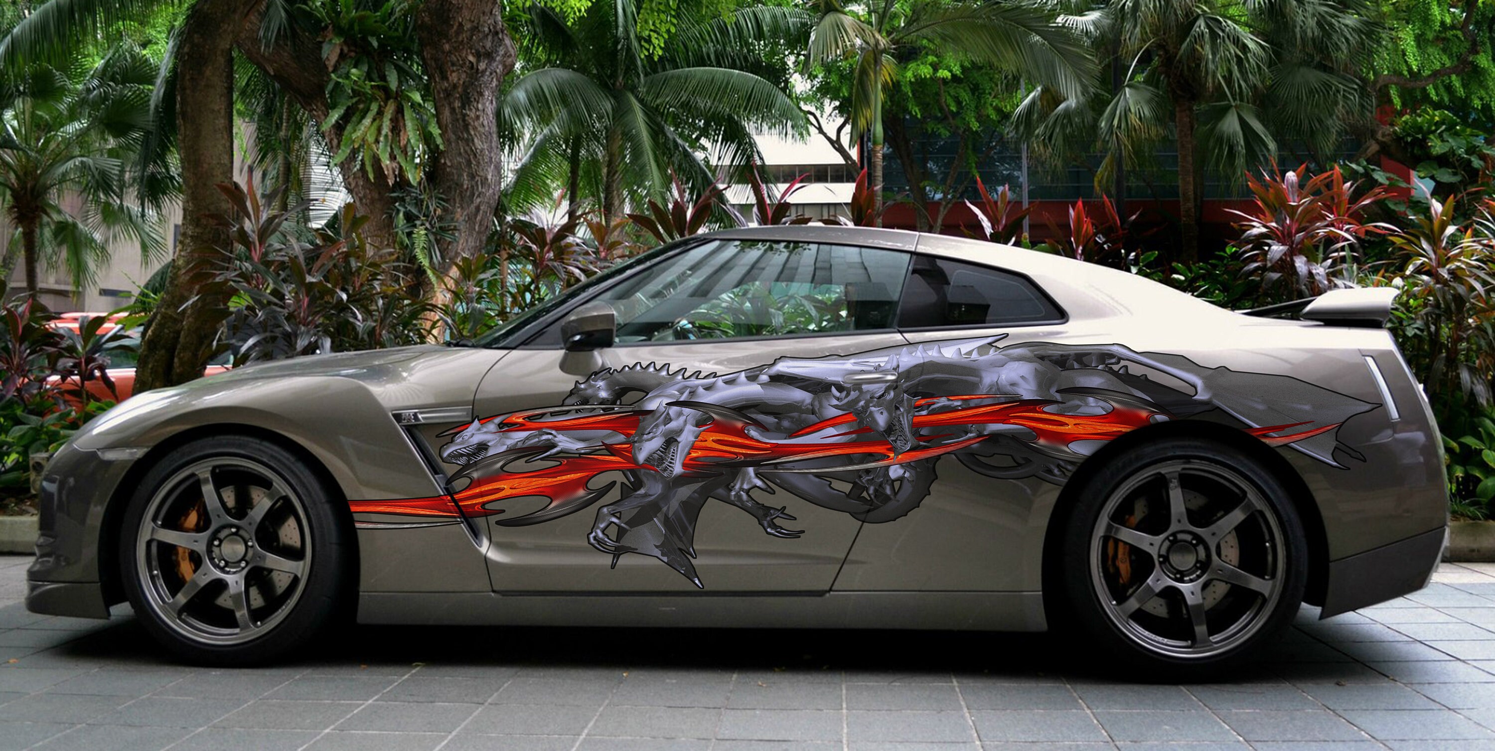 Dragons Car Decal Lizard Full Color Car Side Graphics 3D - Etsy