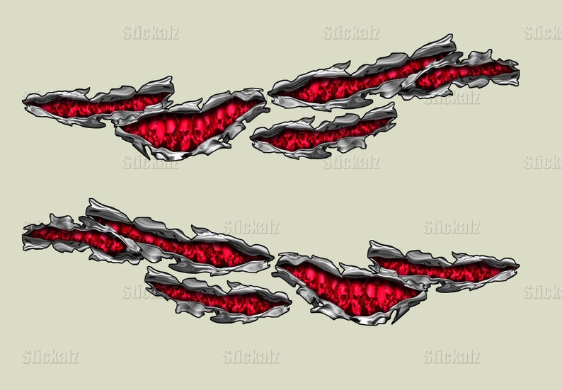 3D Skulls Graphics Stickers Skull Ripped Metal Car Wrap Full - Etsy