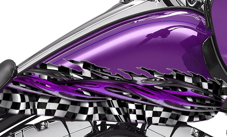 Checkered Flag Motorcycle Decals: 3D Racing Bike Vinyl Wrap - Etsy