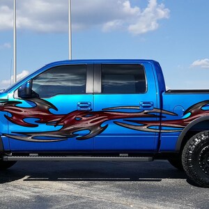 Tribal Truck Vinyl Decal, 3D Tribal Car Side Sticker, Truck Vinyl ...