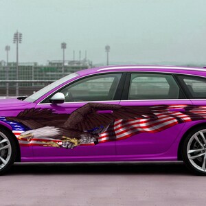 US Eagle Full Color Car Vinyl Design, American Pride Car Wrap ...