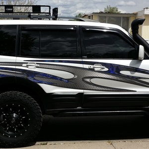 Tribal Racing Stripes Truck Graphics, 3D Racing Stripes Truck Wrap ...