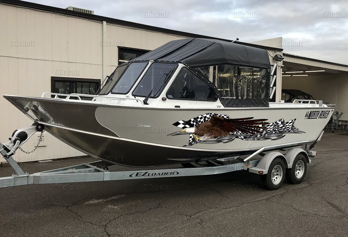 Sports & Outdoor Recreation US eagle Speed Boat graphics Racing flag ...