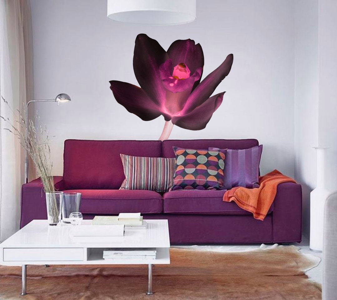 Lily Flower Wall Decal, Floral Pattern Vinyl Stickers - Etsy