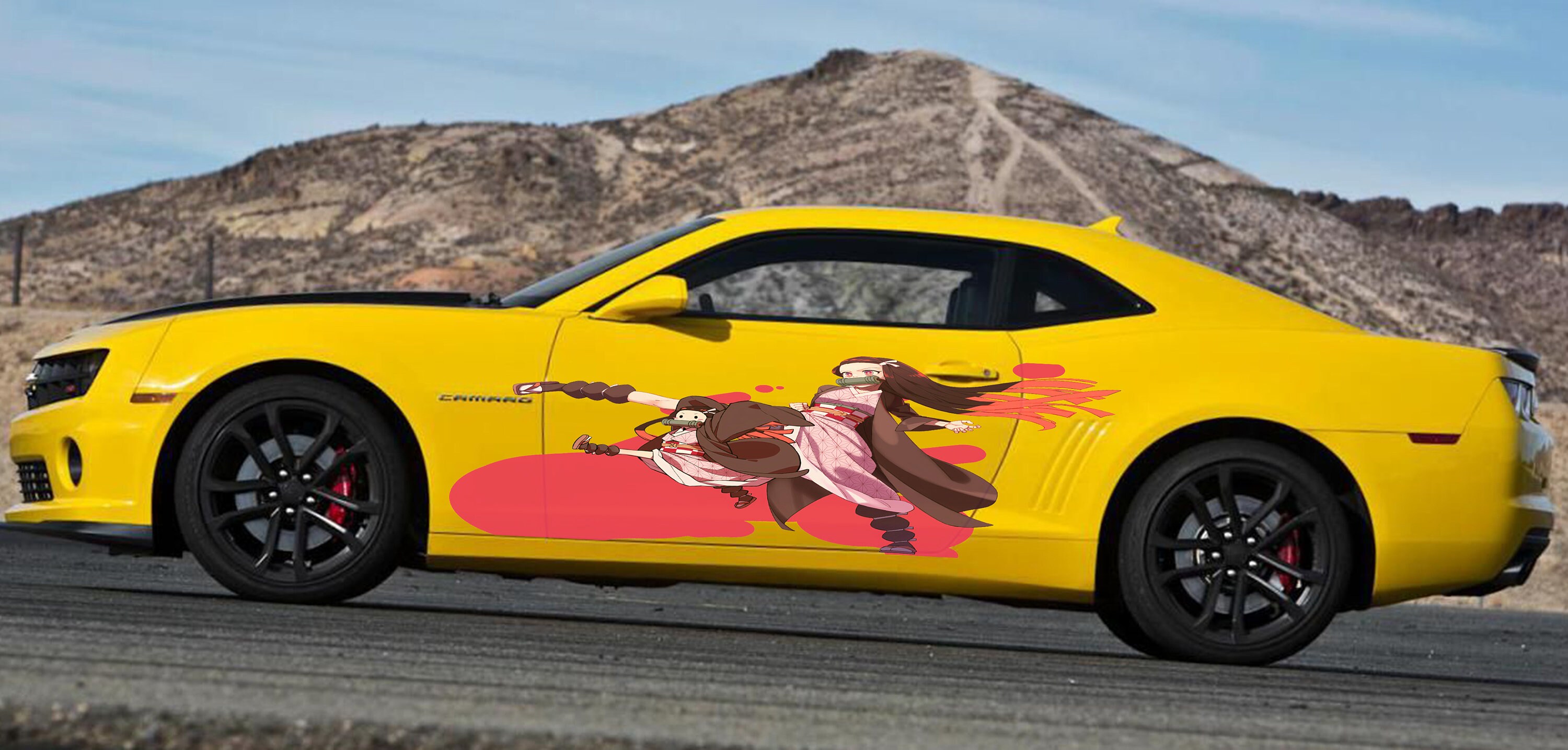 Anime Car Side Design Anime Girl Car Sticker Large Vehicle - Etsy