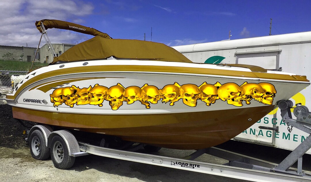 3D Skulls Boat Decal: Full Color Watercraft Car Graphics - Etsy
