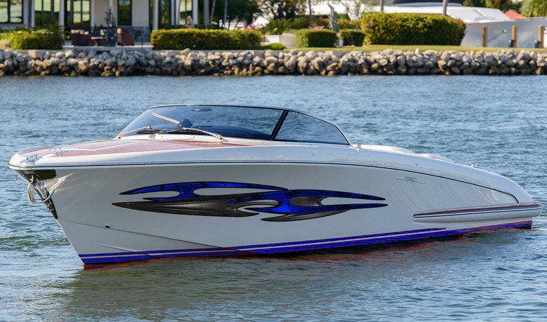 Tribal Boat Vinyl Graphics, Full Color Racing Stripes - Etsy