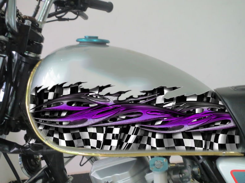 Checkered Flag Motorcycle Decals: 3D Racing Bike Vinyl Wrap - Etsy