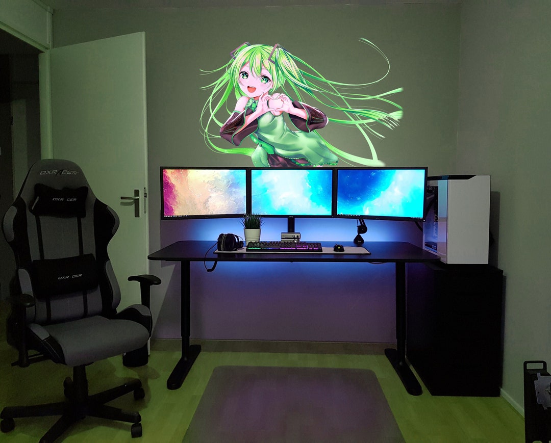 Anime Stickers Manga Wall Decal Gameroom Decor Anime Girl Sticker Wall ...