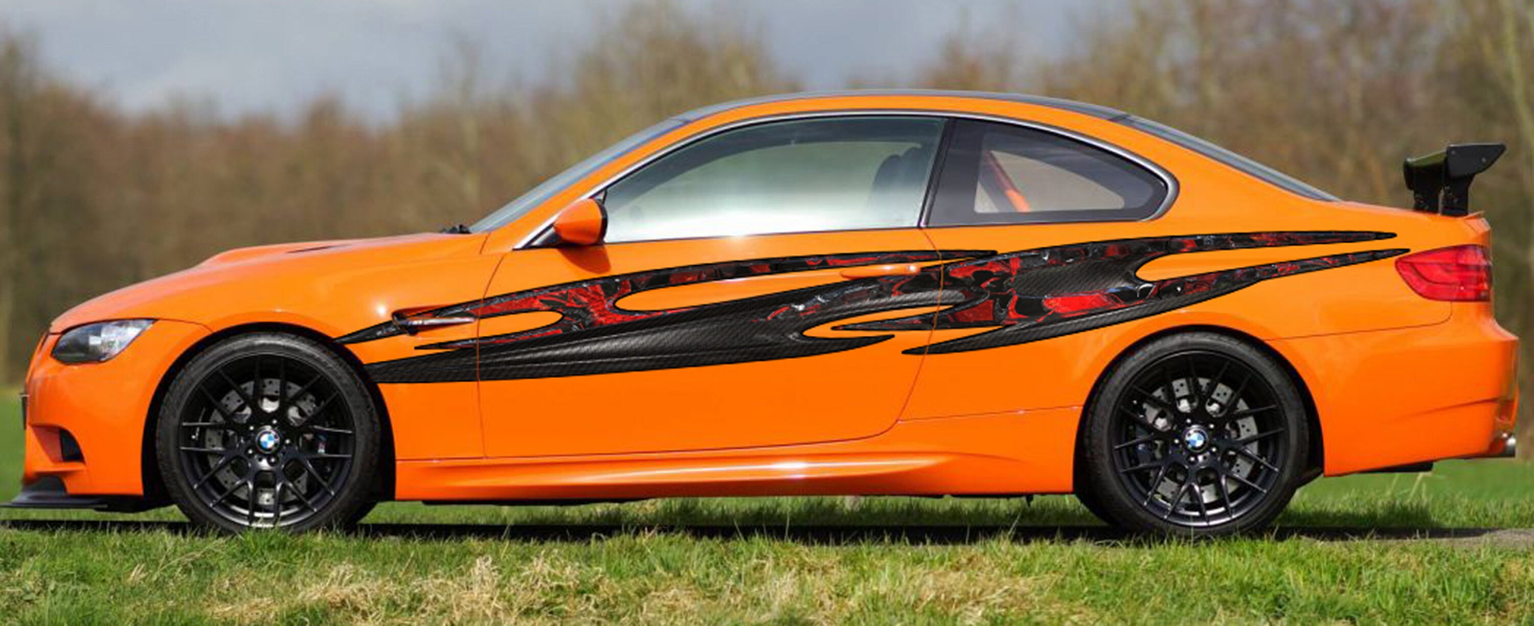 Tribal Racing Stripes Vinyl Decal Car Full Color Art Car - Etsy