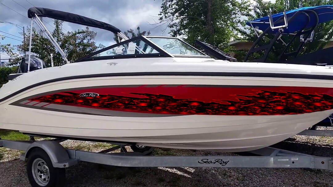 3D Watercraft Graphic Skull Decal for Boat Ripped Metal-full Color ...
