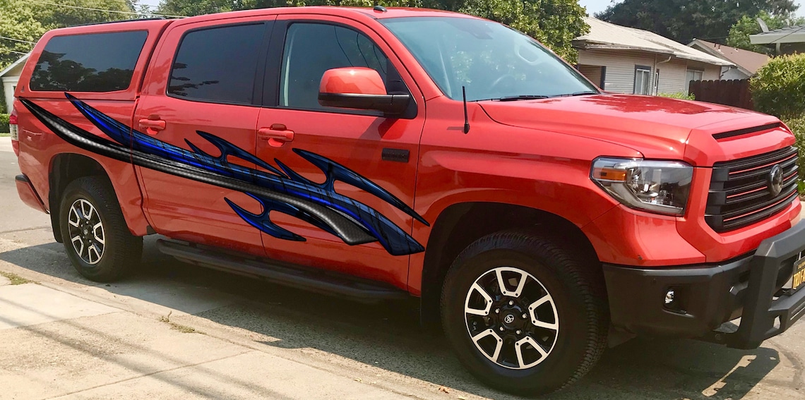 3D Racing Stripes Truck Wrap Truck Side Full Color Vinyl - Etsy