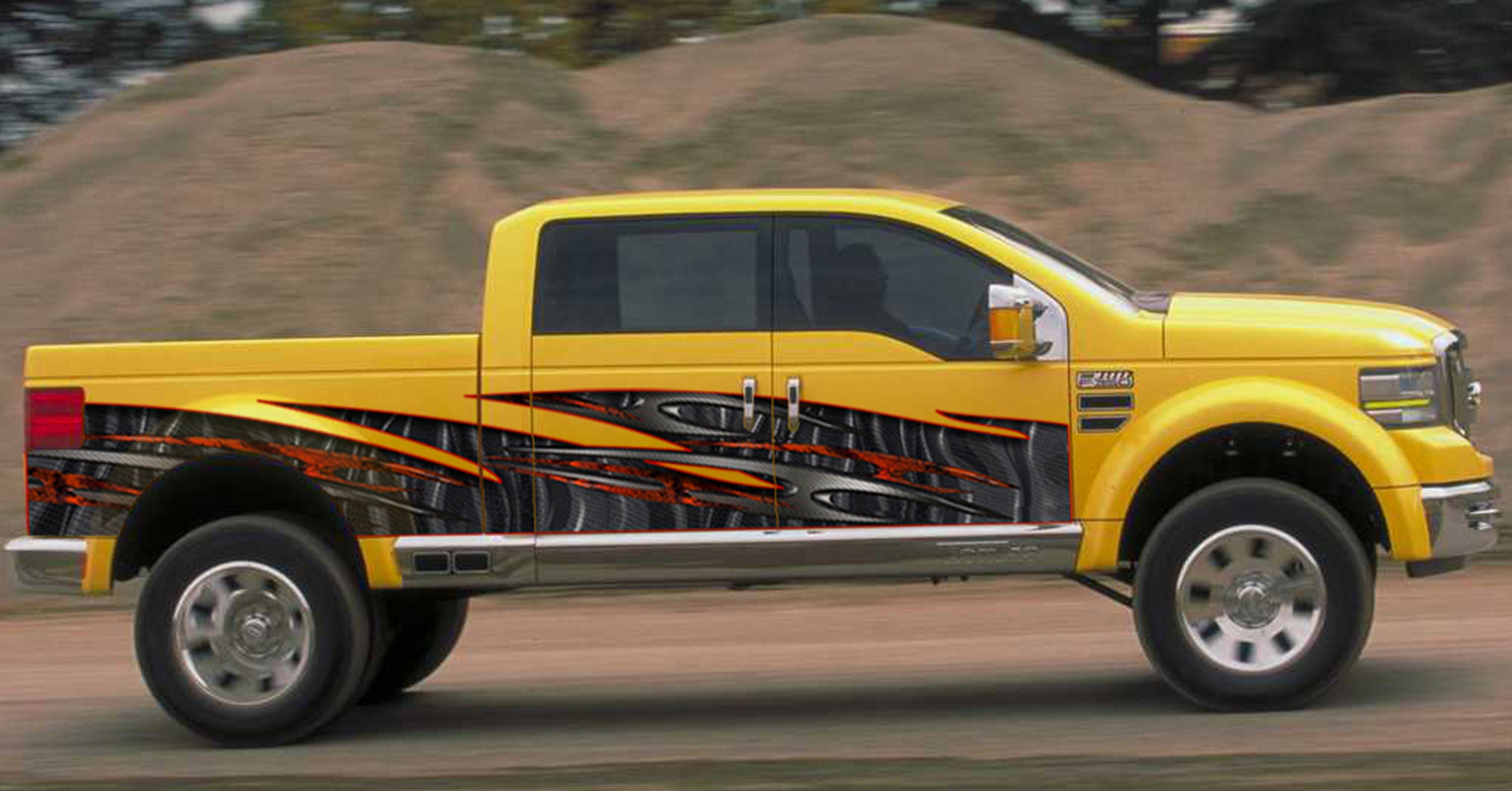 3D Tribal Car Wrap, Racing Stripes Car Vinyl, Tribal Car Vinyl Decals ...