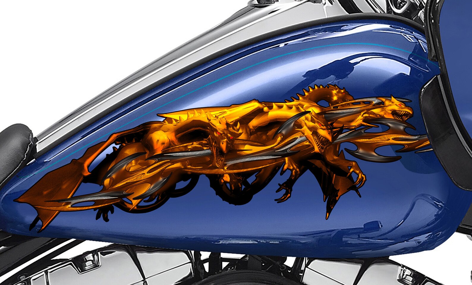 Tribal Dragon Bike Sticker Tribal Dragon Sport Bike Decal - Etsy