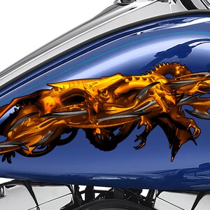 Tribal Dragon Bike Sticker, Tribal Dragon Sport Bike Decal, Tribal ...