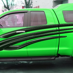 3D Racing Stripes Truck Wrap, Tribal Racing Stripes Truck Sticker ...