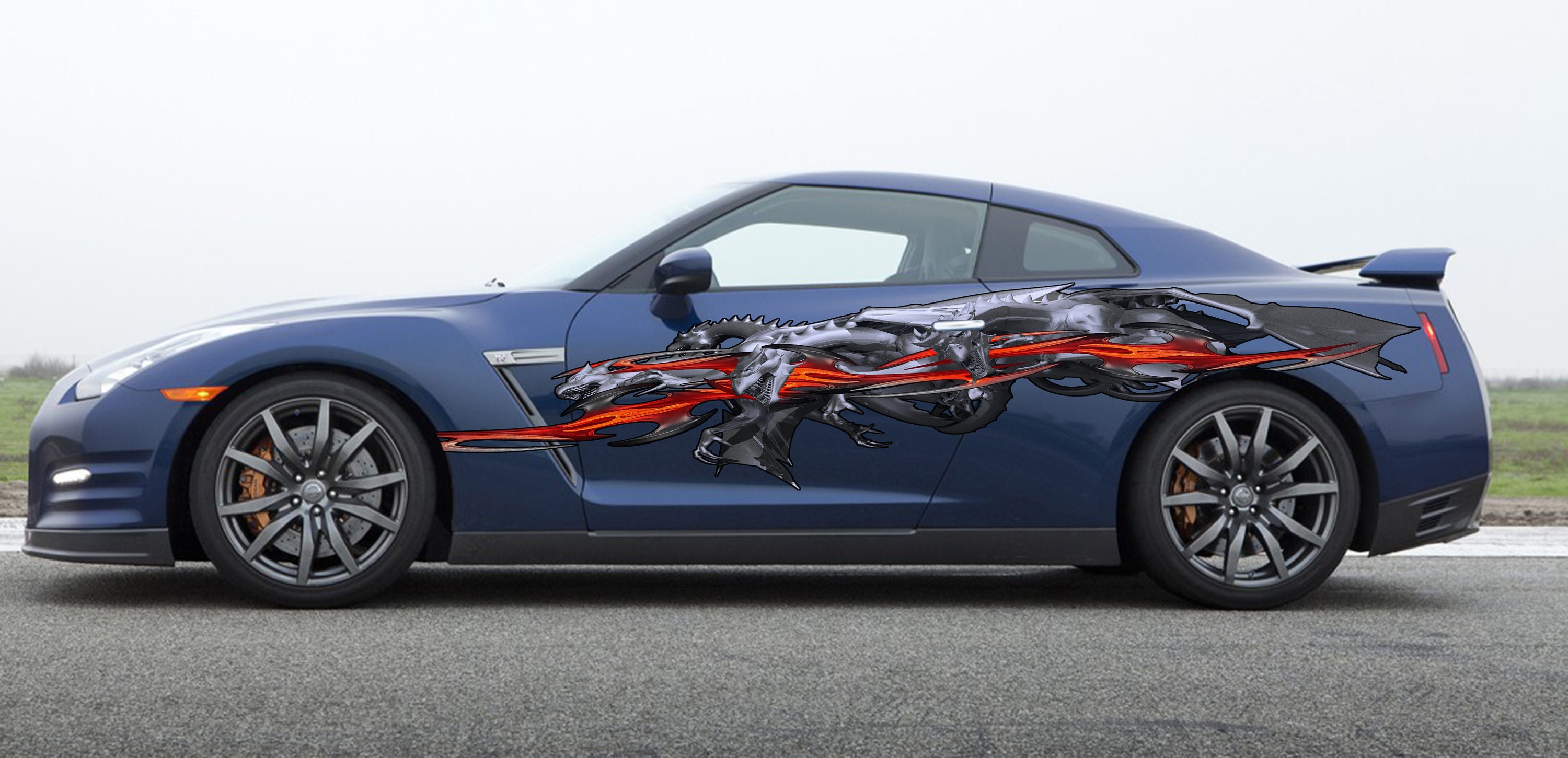 Dragons Car Decal Lizard Full Color Car Side Graphics 3D - Etsy