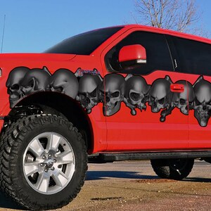 Skull Decal for Car, Skulls Car Wrap Vinyl Graphics, Car Side Auto ...