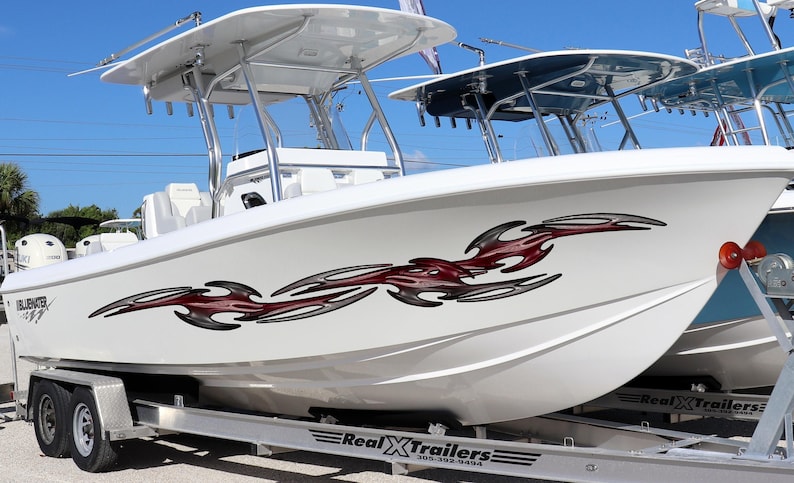 Tribal Boat Vinyl Decal Tribal Boat Street Racing Graphics - Etsy